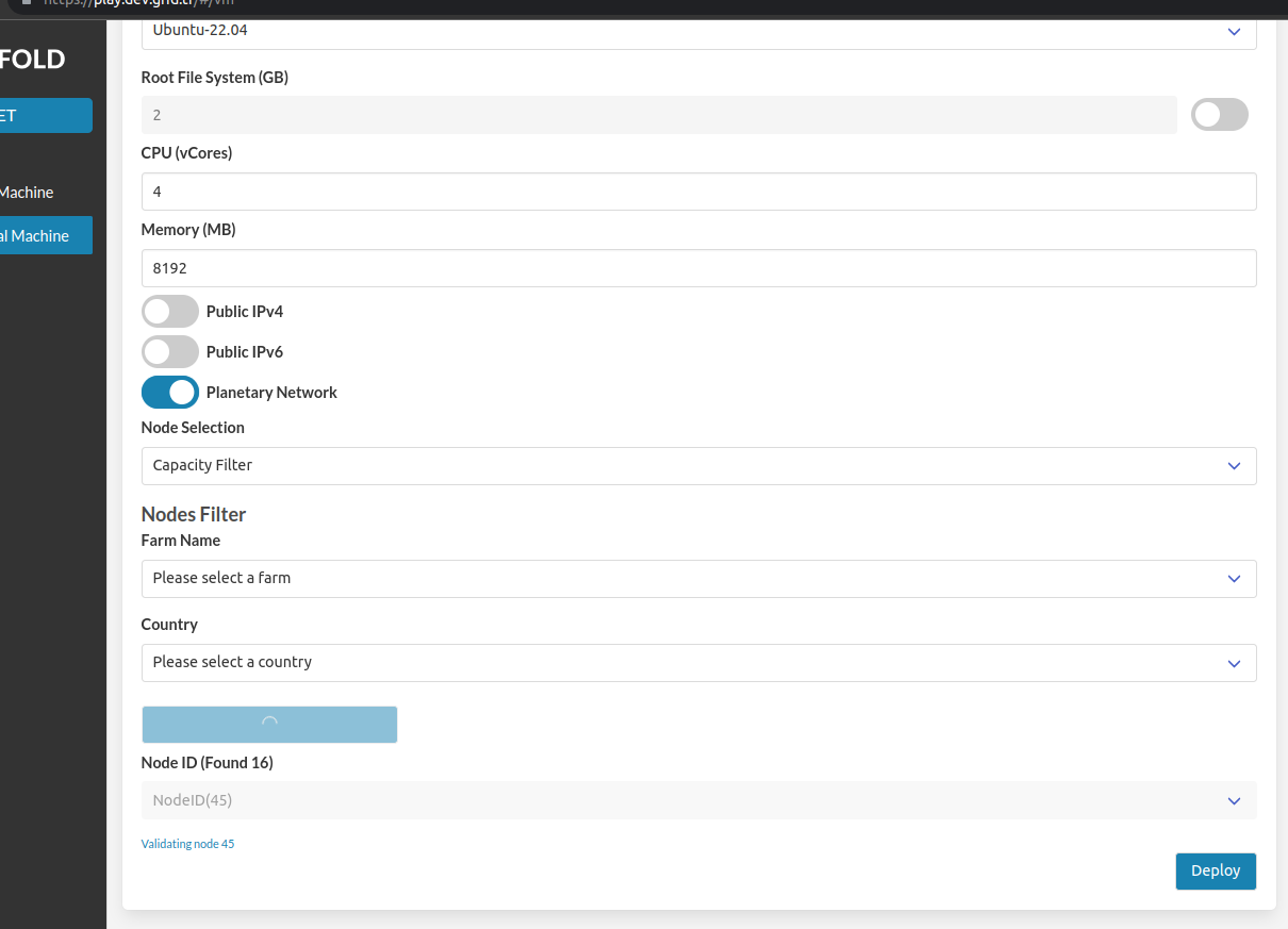 deploy button is enabled while validating the node · Issue #1182 · threefoldtecharchive/grid ...