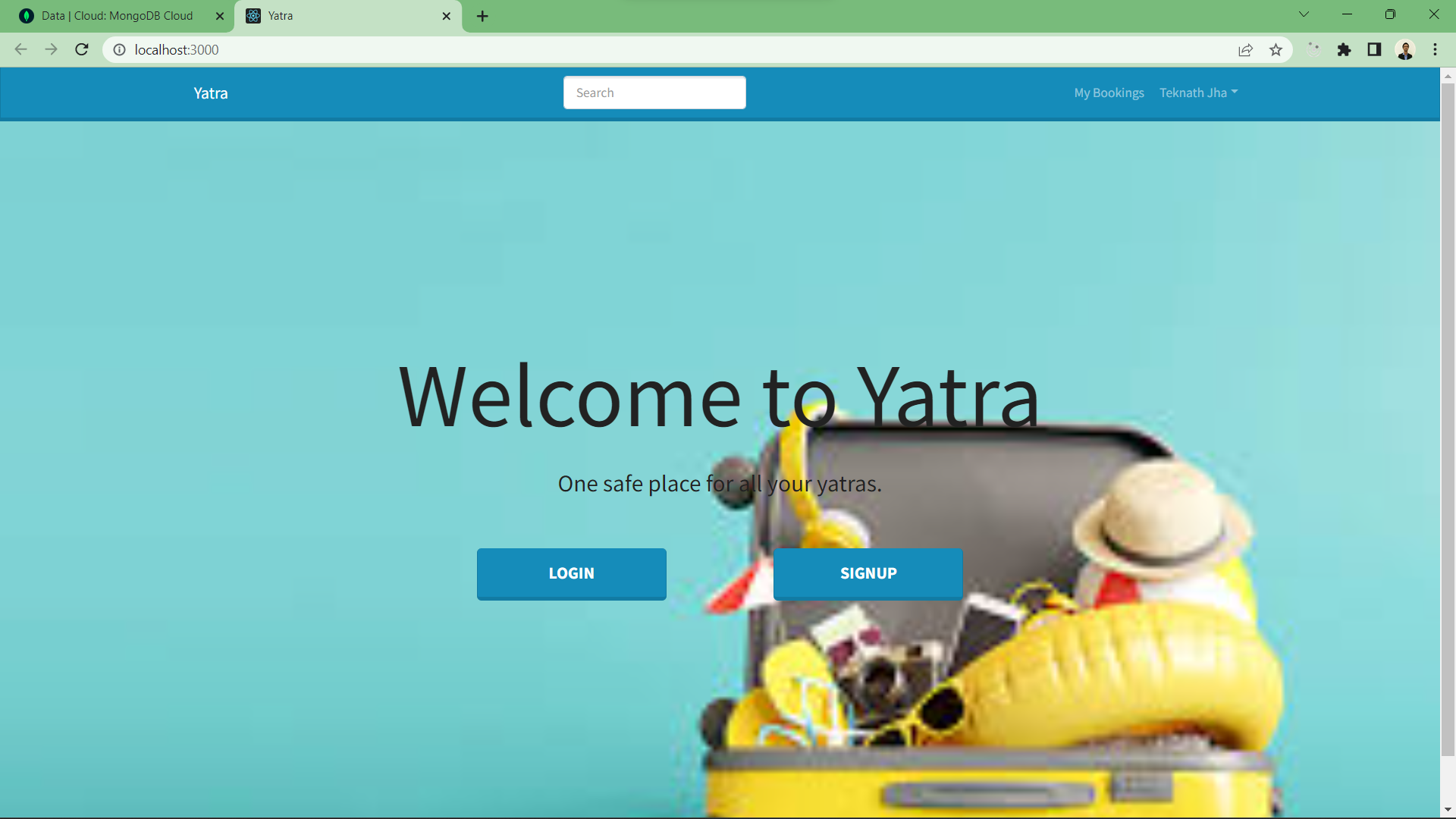 GitHub - Teknath-jha/RMC-MERN-challenge: Yatra cloning | Basic functionalities | Signup Login ...