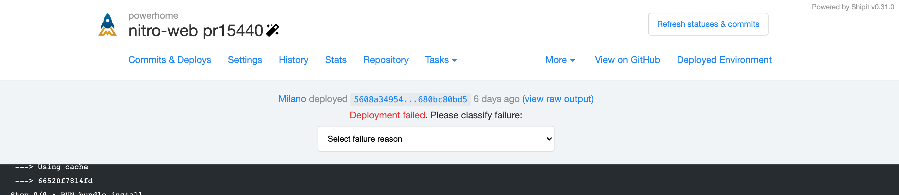 [Proposal] Collect deployment 'Failure Reasons' · Issue #1076 · Shopify ...