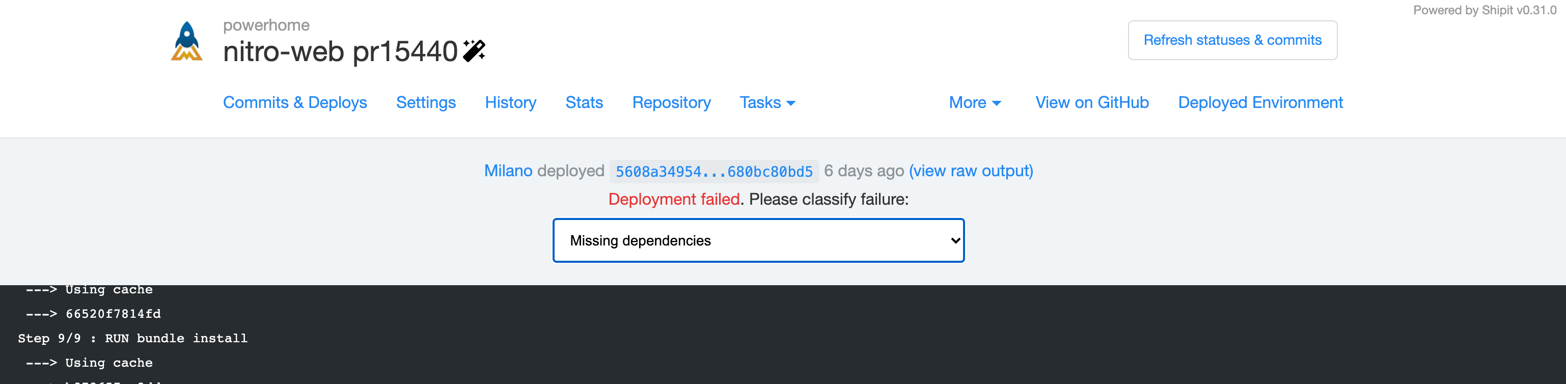 [Proposal] Collect deployment 'Failure Reasons' · Issue #1076 · Shopify/shipit-engine · GitHub