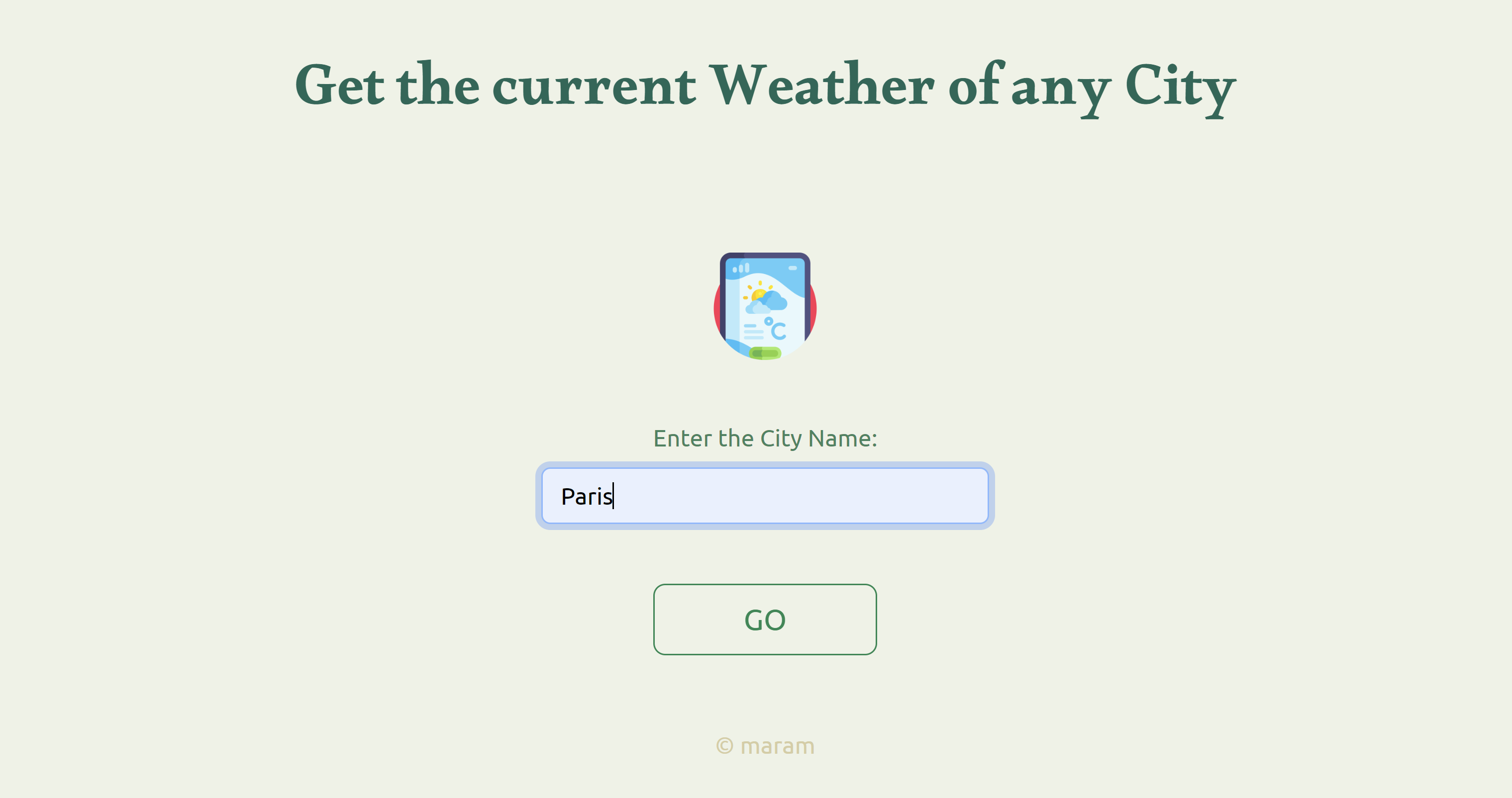 GitHub - FecheteMara/weatherProject