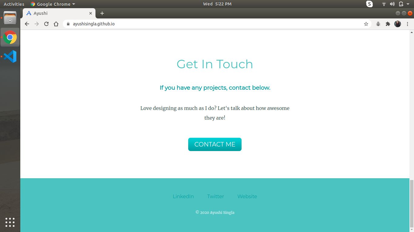 GitHub - ayushisingla/personal-website: Personal Website