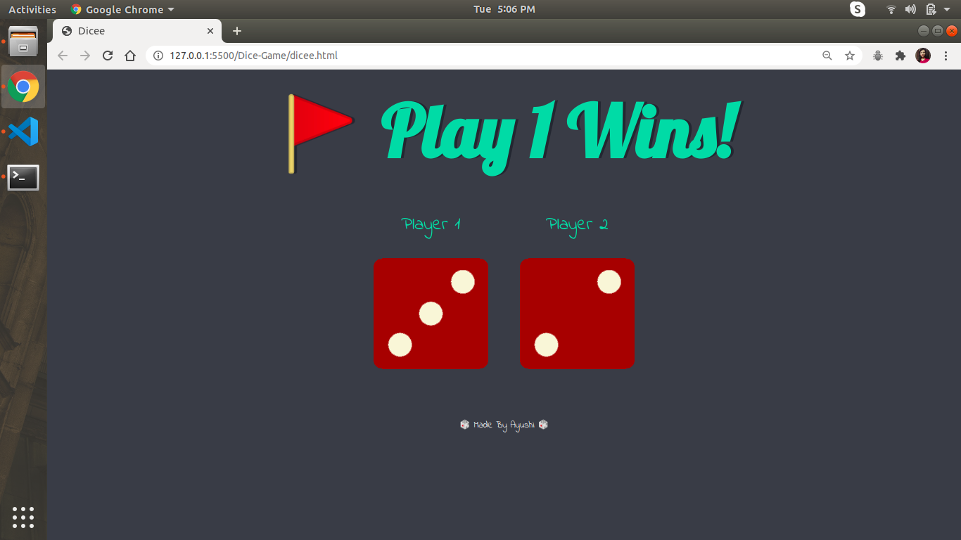 GitHub - ayushisingla/Rolling-Dices: In this game, when refreshed ...