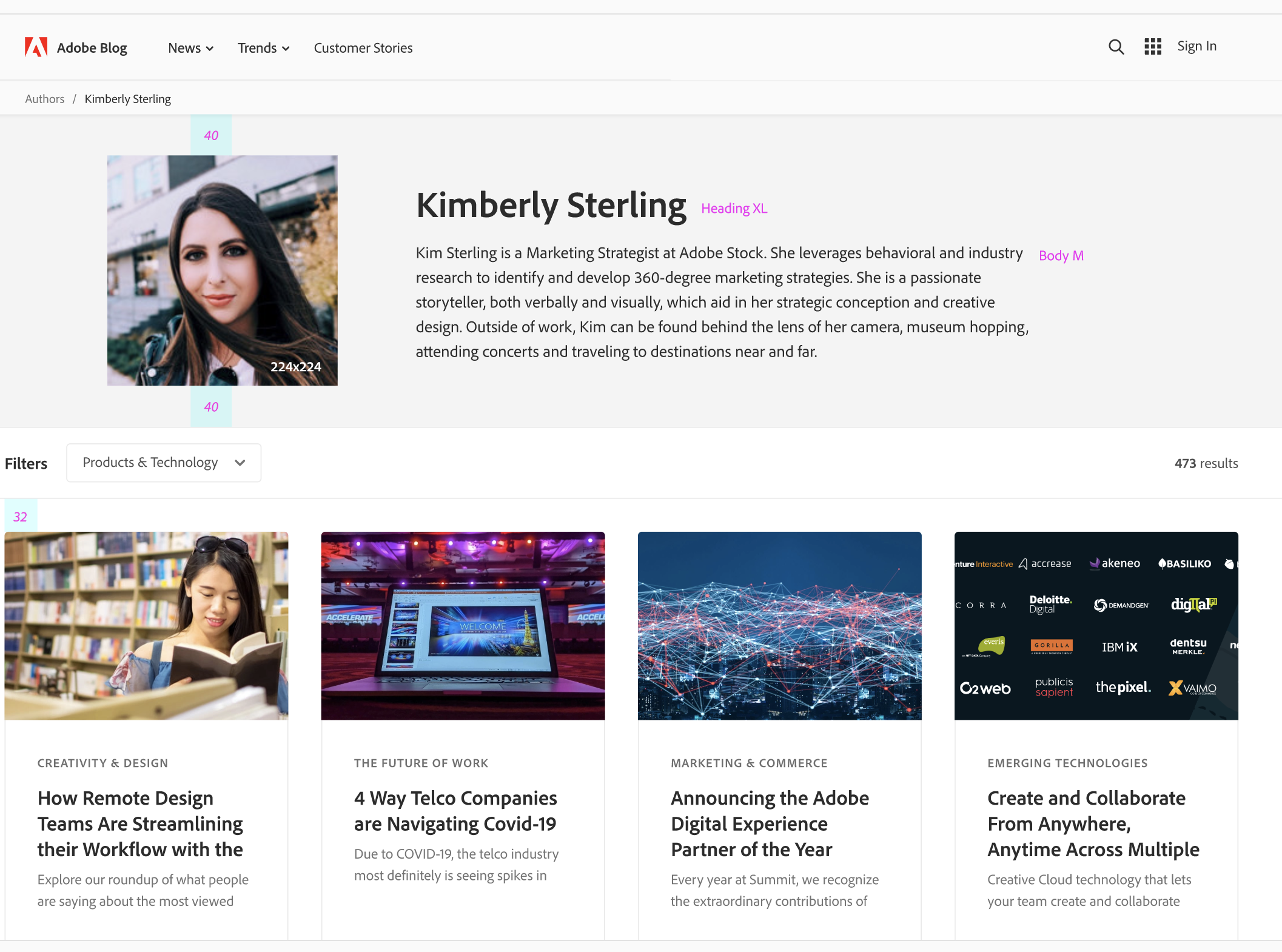 Author Page Template - Detailed Requirements (PRD REQ9) · Issue #192 · adobe/theblog · GitHub