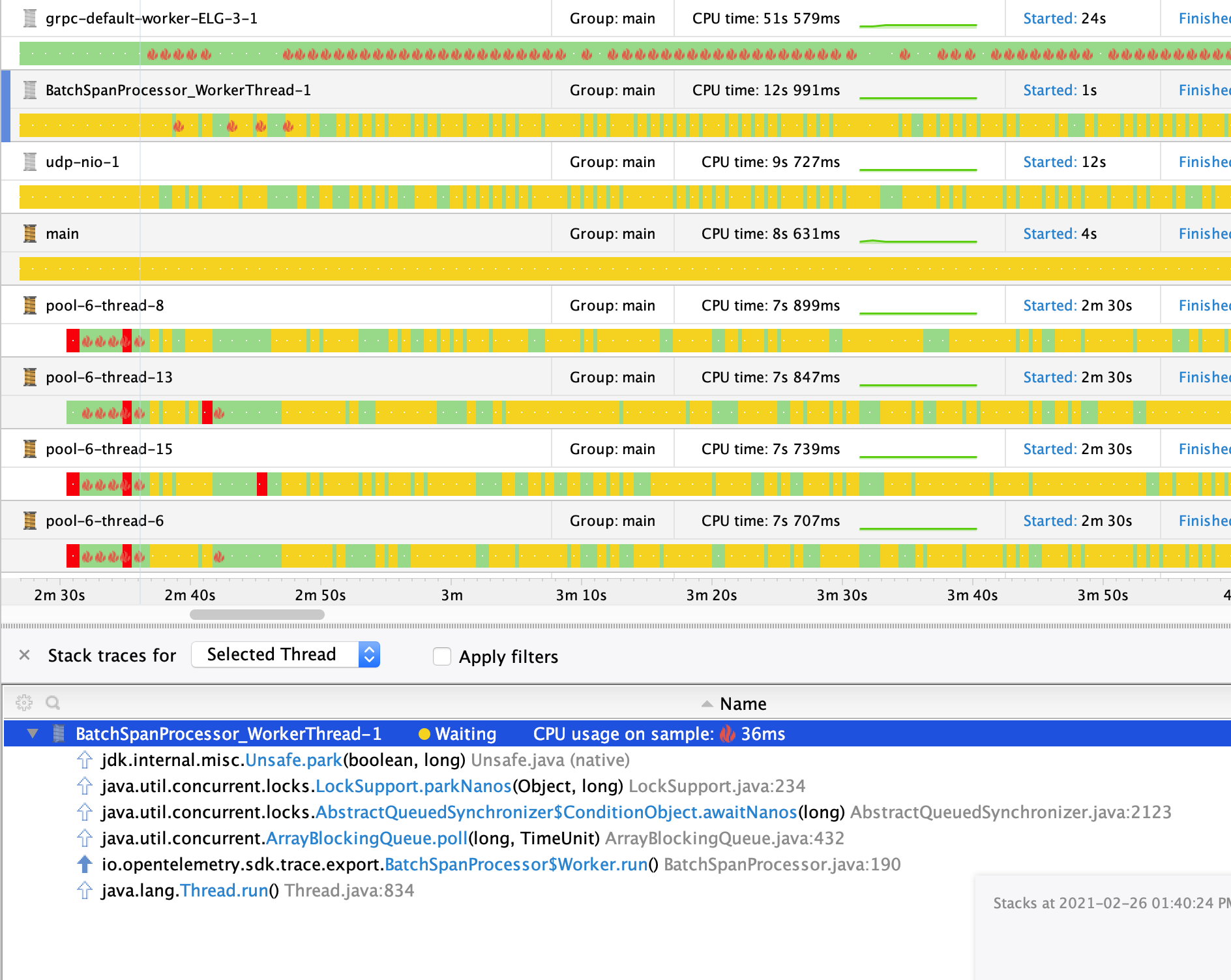 Reduce Cpu Usage Of Batch Span Processor · Issue 2968 · Open Telemetryopentelemetry Java · Github