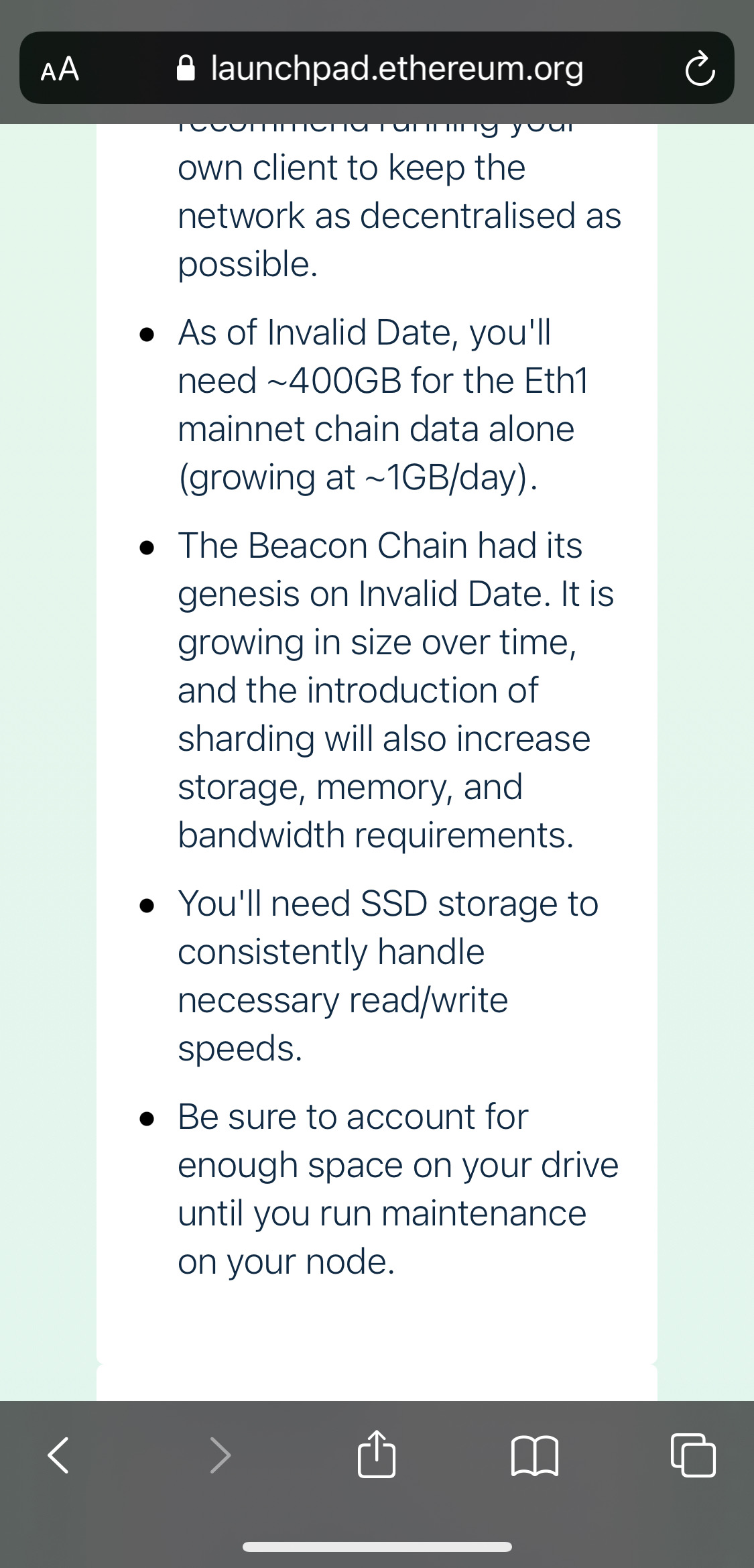 FormattedDate renders 'Invalid Date' on iOS and Safari · Issue #388 · ethereum/staking-launchpad ...