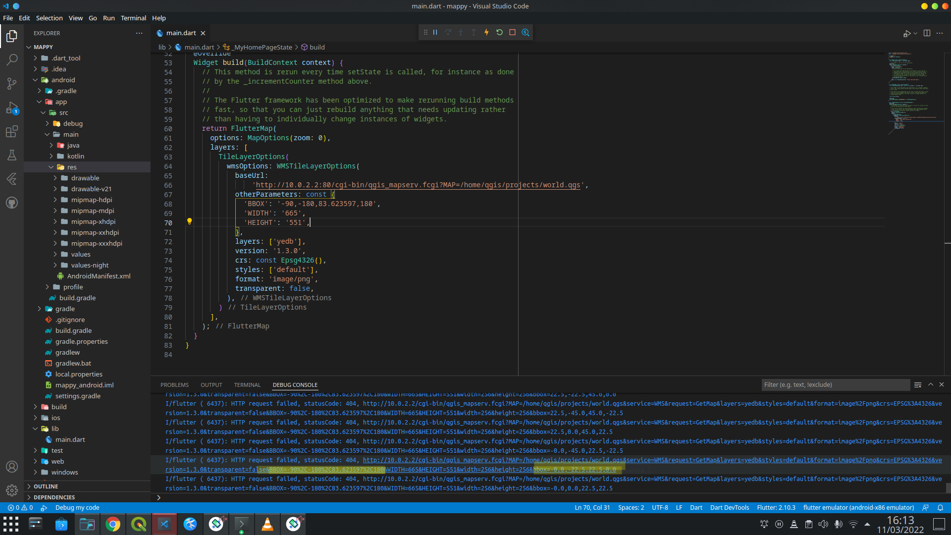 using a local WMS generated with qgis server · Issue #1184 · fleaflet/flutter_map · GitHub