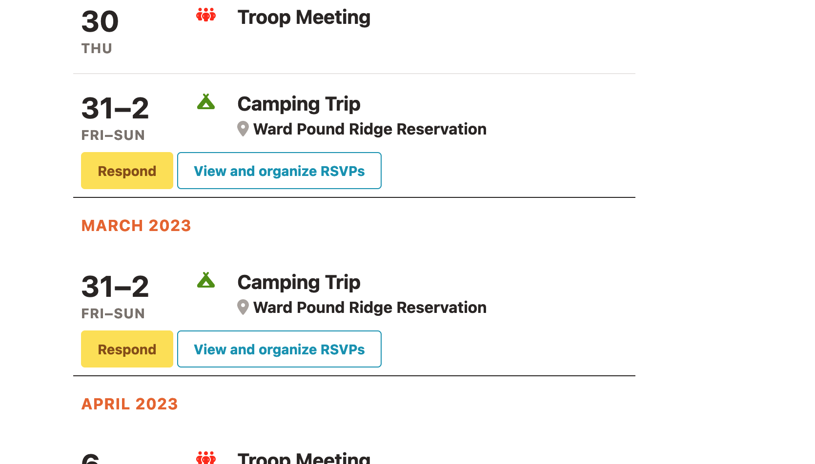 Events that span month boundaries cause double rendering in list view · Issue #1015 · scoutplan ...
