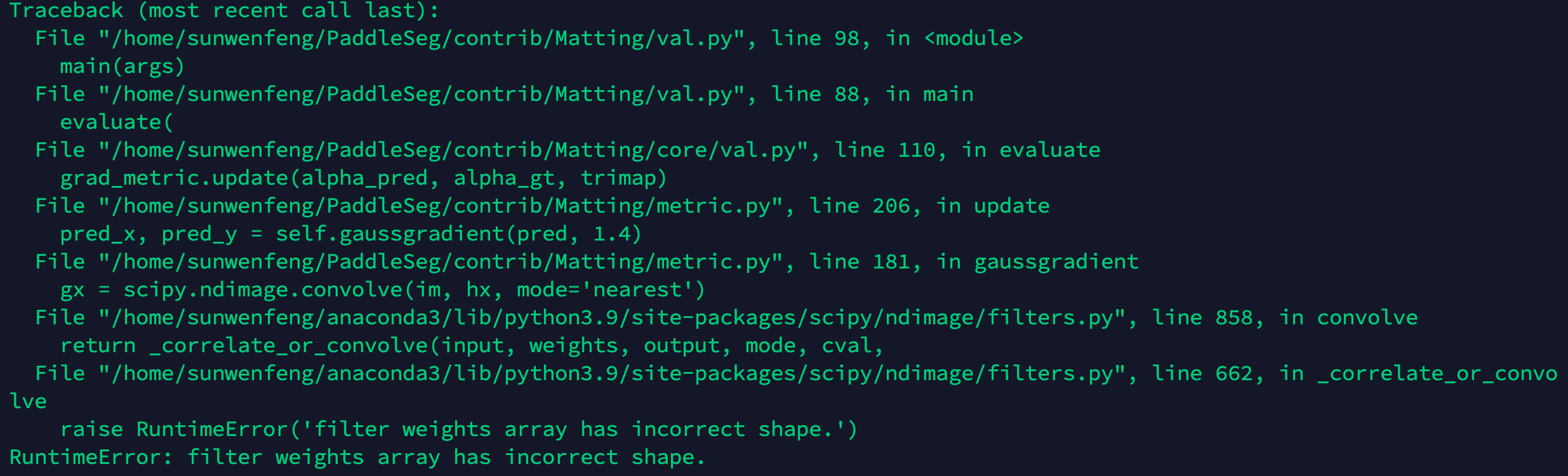 Using Grad and Conn evaluation indicators to evaluate matting[General Issue] · Issue #1825 ...