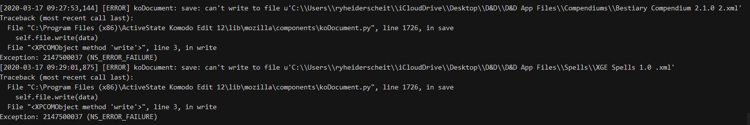 Error attempting to save [file name]: Bad file descriptor · Issue #3856 · Komodo/KomodoEdit · GitHub