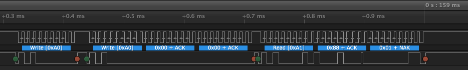 I2C write issue with AT24C EEPROM TIMEOUT or error in i2c_write HAL_I2C_ErrorCallback:4, index=0 ...