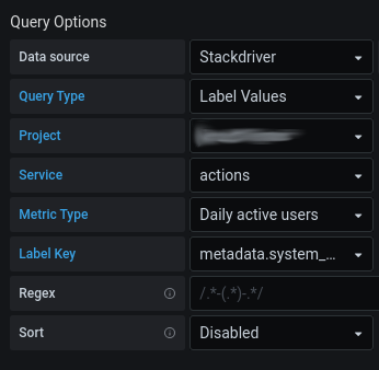 Dashboard variable for Stackdriver's Label Values not returning results · Issue #25487 · grafana ...