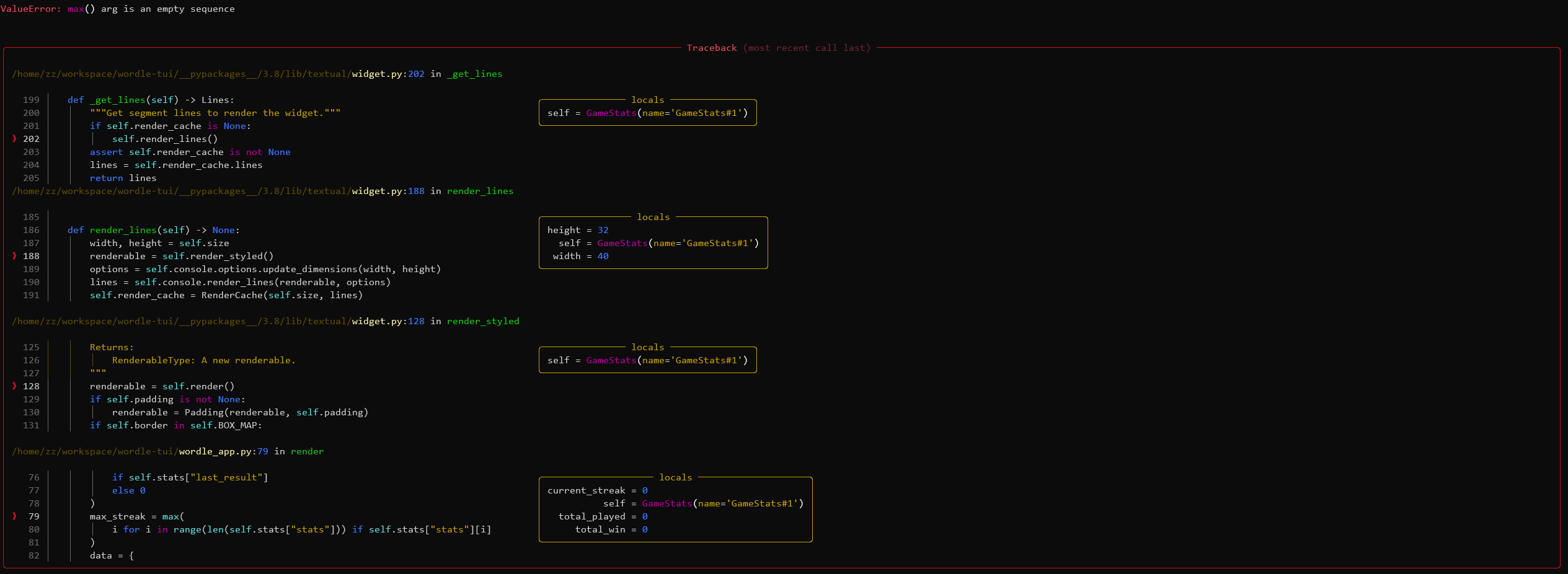 crash at first run · Issue #2 · frostming/wordle-tui · GitHub