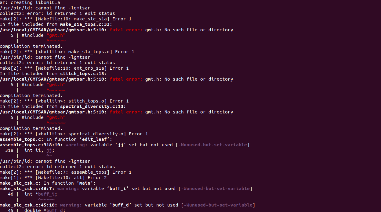 Error while installing GMTSAR · Issue #29 · gmtsar/gmtsar · GitHub