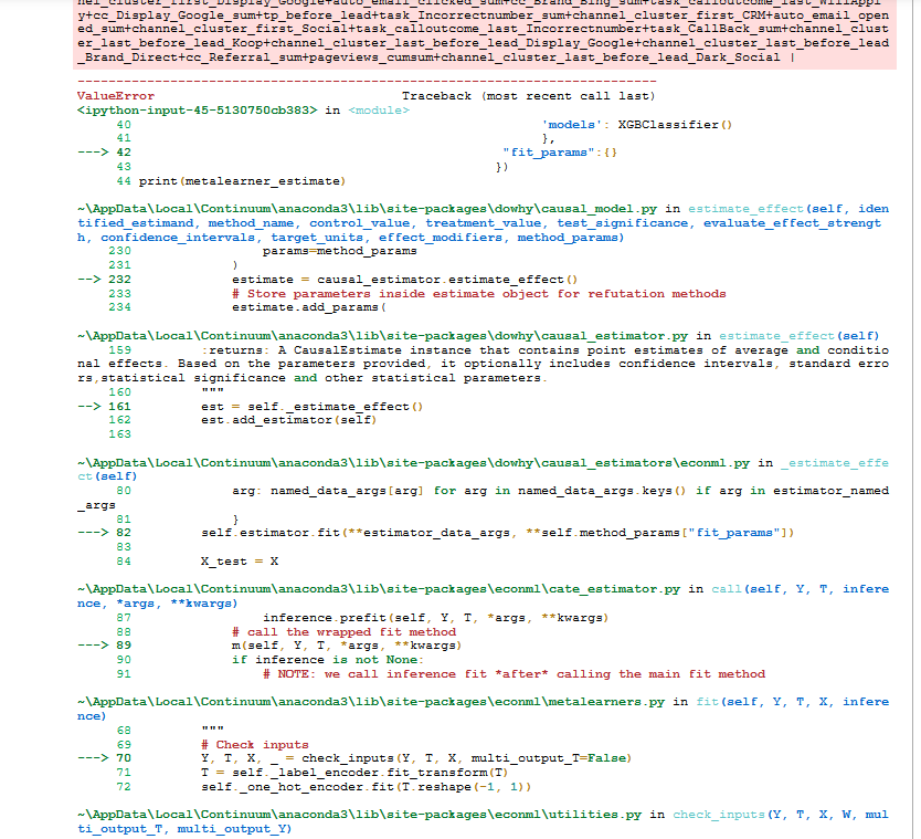 Error in estimation step · Issue #150 · py-why/dowhy · GitHub