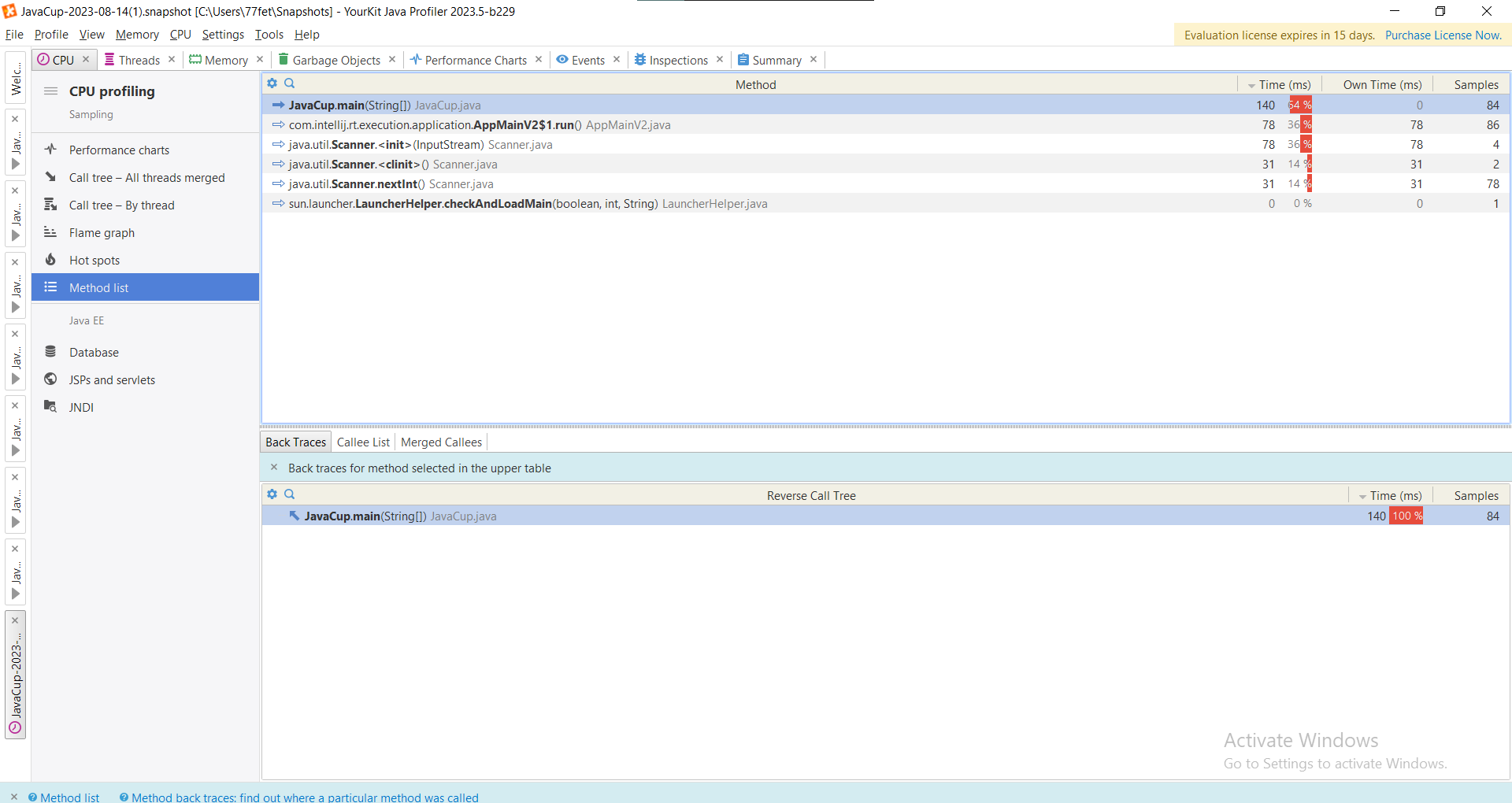 GitHub - MahtaFetrat/Yourkit_Profiling: Using Yourkit for profiling and improving a java app