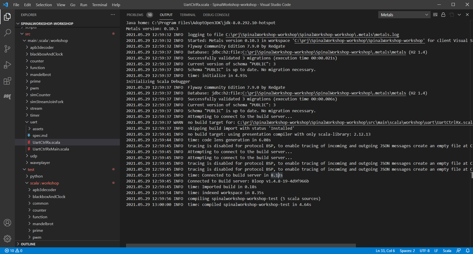 Stuck at "Starting Metals server ..." · Issue #576 · scalameta/metals-vscode · GitHub