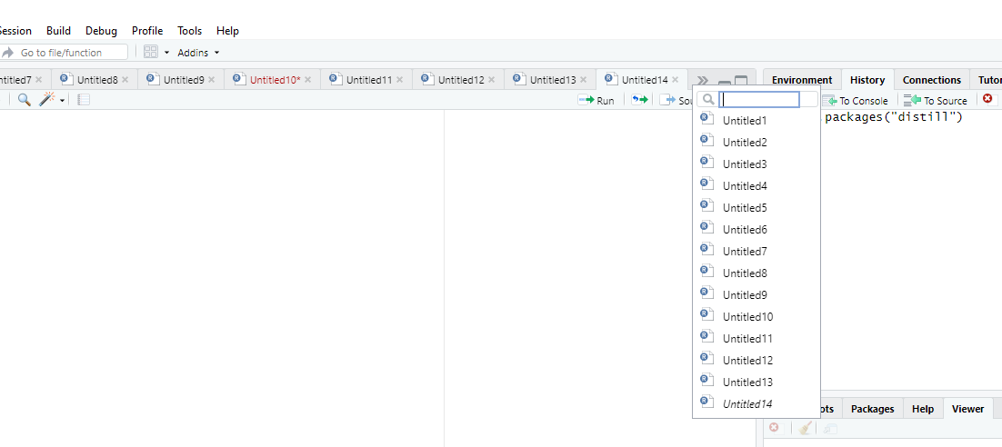 Selecting a document in tab overflow document switch menu in the source ...