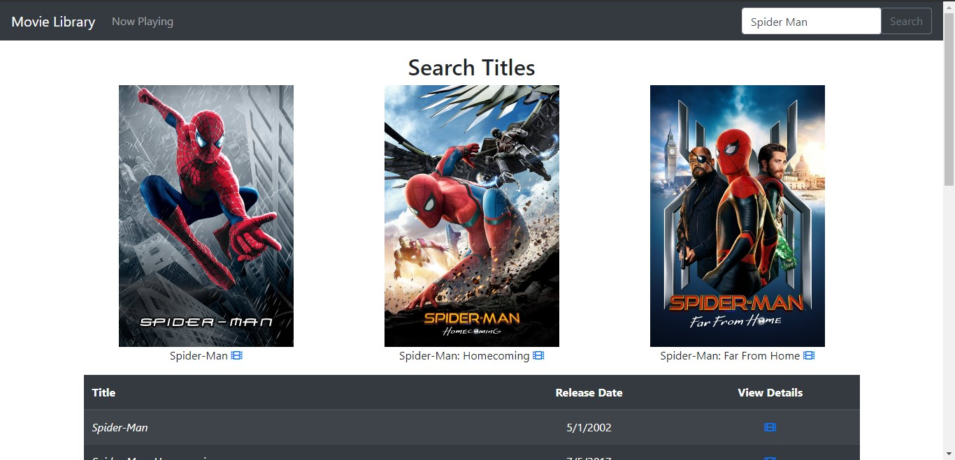 GitHub - NarishSingh/MovieLibrary: Movie Library full stack web app