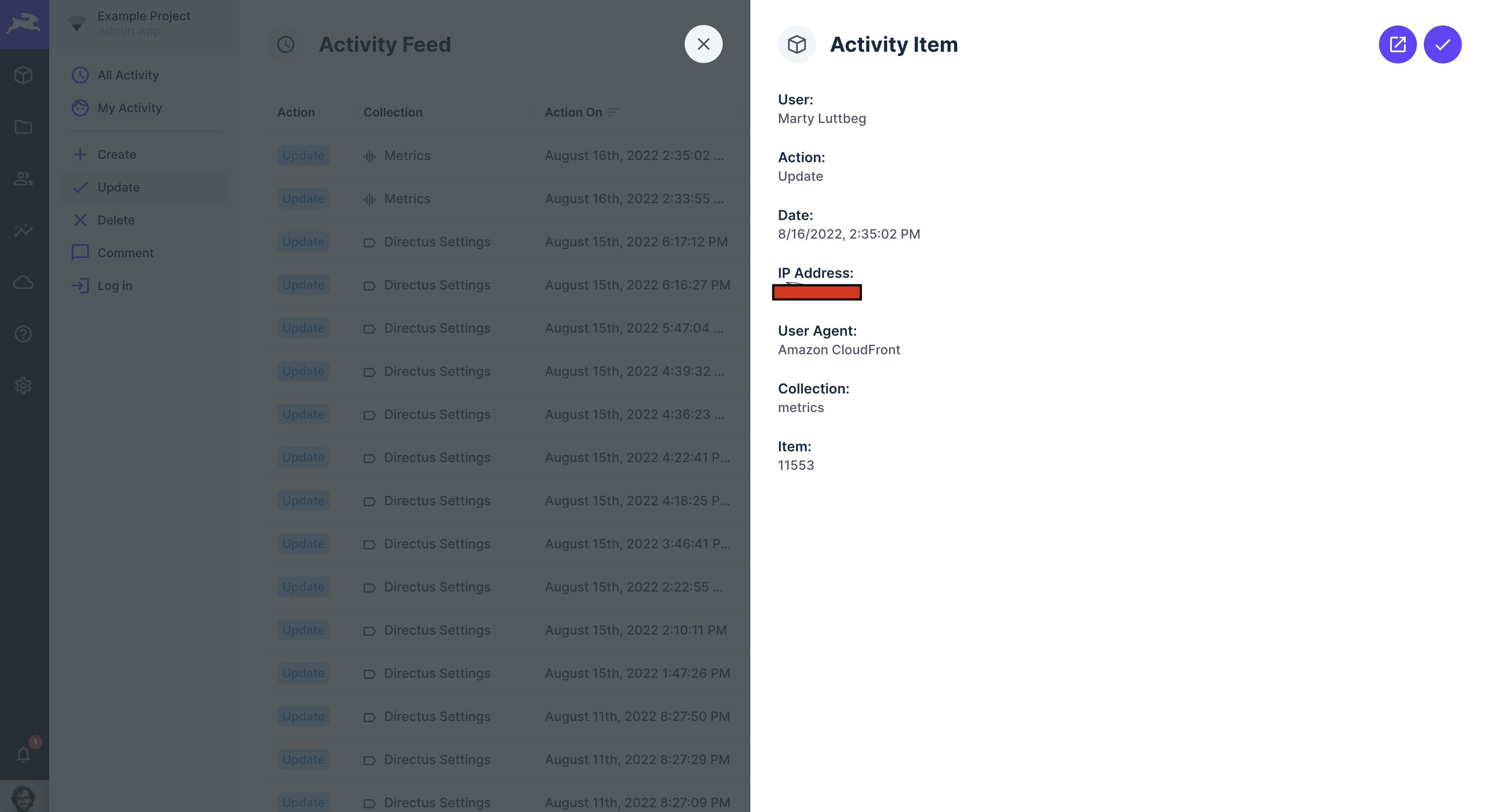 Activity Log UI · Issue #15104 · directus/directus · GitHub