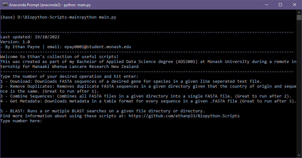GitHub - ethan-payne/Biopython-Scripts