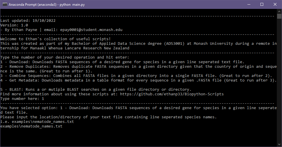 GitHub - ethan-payne/Biopython-Scripts