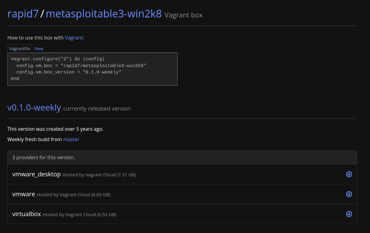 Windows box doesn't support LibVirt · Issue #596 · rapid7/metasploitable3 · GitHub