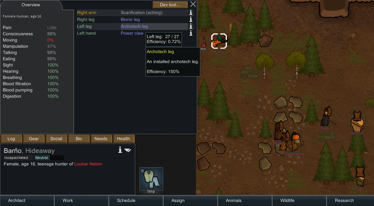 Zero effectiveness of raider's bionic bodypart · Issue #3 · emipa606/NewLimbsNeedsTraining · GitHub