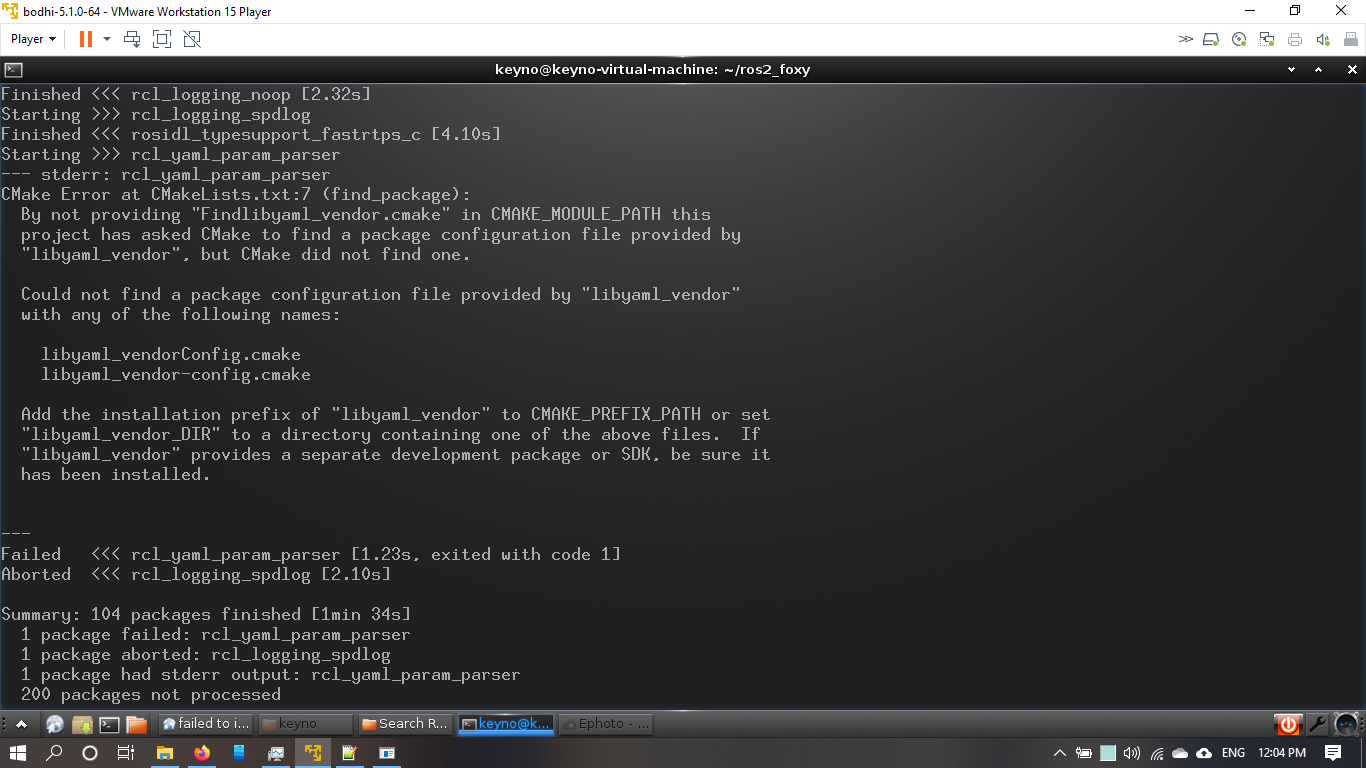 failed to install rcl_yaml_param_parser package · Issue #30 · ros2/libyaml_vendor · GitHub