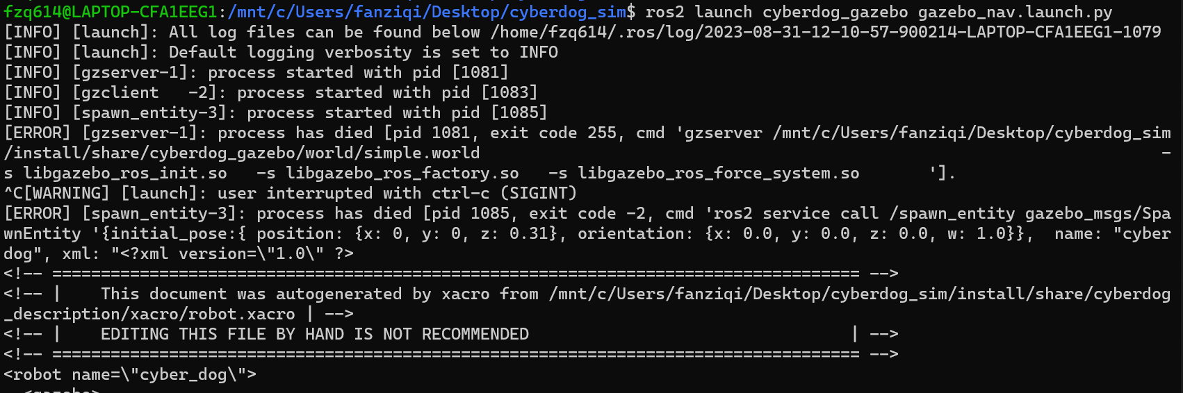 仿真无法运行 · Issue #1 · MiRoboticsLab/cyberdog_simulator · GitHub