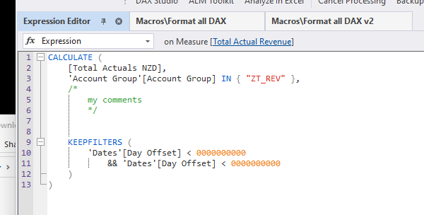 DAX Formatting Not Quite Right in 3.1.6 · Issue #306 · TabularEditor/TabularEditor3 · GitHub