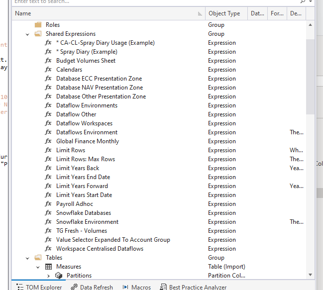 Show Shared Expressions In Query Groups · Issue #436 · TabularEditor/TabularEditor3 · GitHub