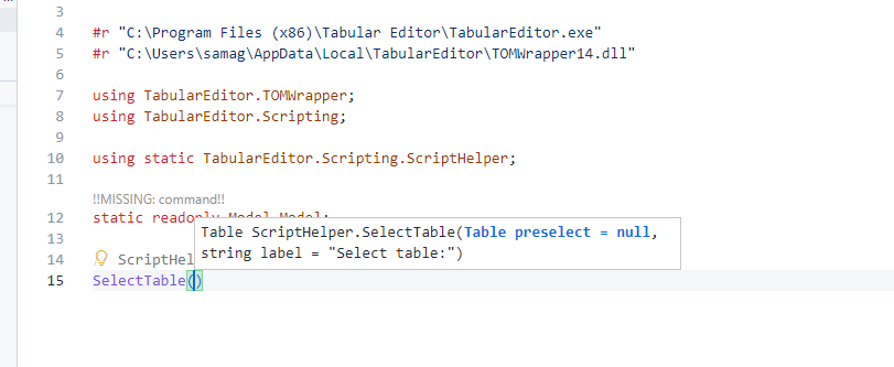 hidden overloads of ScriptHelper functions? · Issue #701 · TabularEditor/TabularEditor3 · GitHub