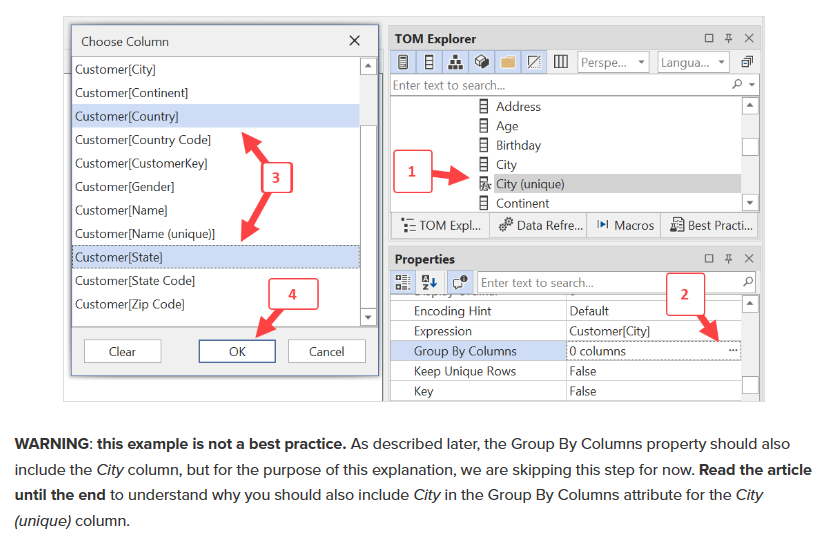 Parent column in group by column selection is unavailable for selection · Issue #904 ...