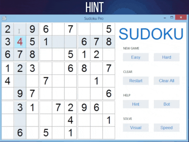 Sudoku Solver Pro Generates Sudoku Puzzle Solve With Visualization Of 
