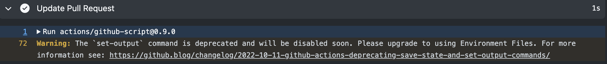 Please Fix Set Output Warning · Issue 315 · Actions Github Script · Github