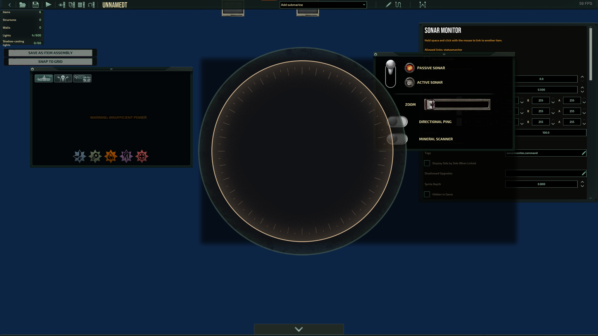 [UI] Circle window of a Sonar Monitor overlaps its control panel ...
