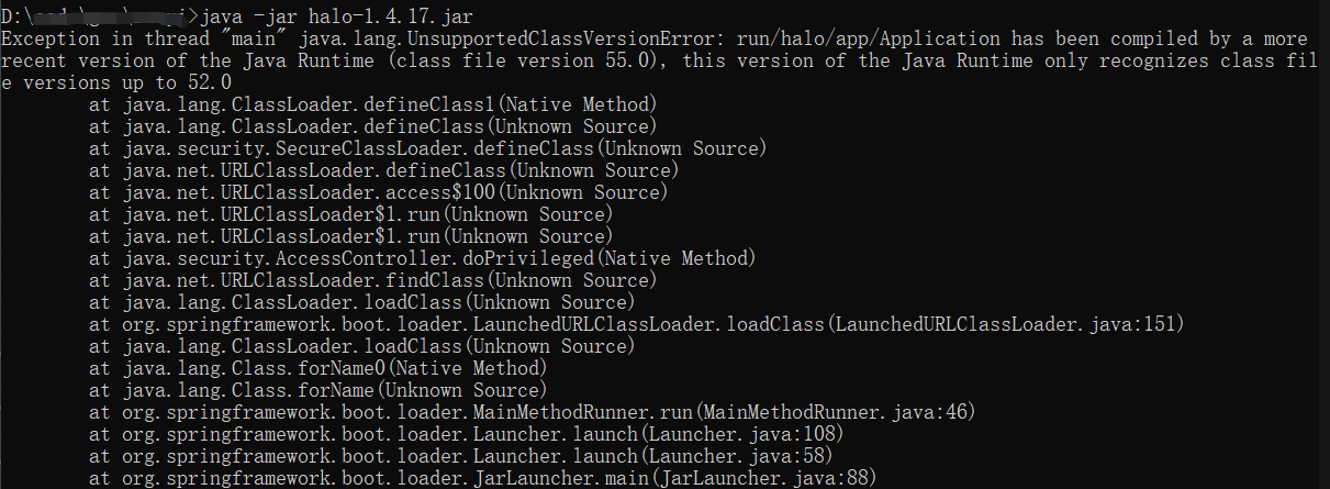 如图启动失败 · Issue #1643 · halo-dev/halo · GitHub
