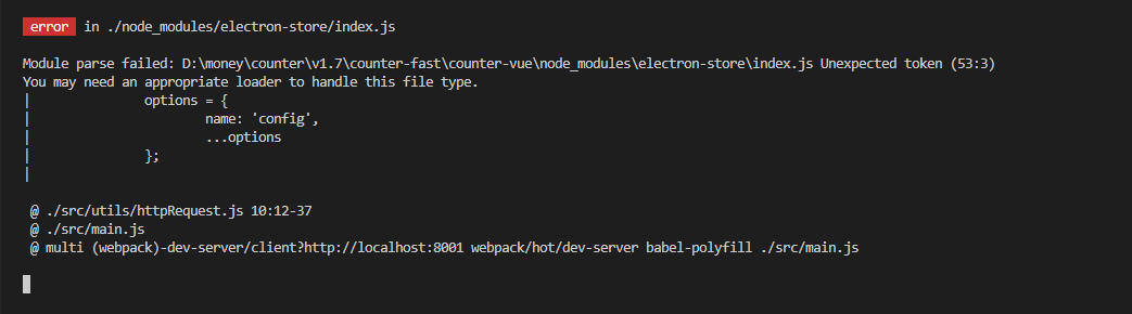 The exception/error occurred when using electron-store in Vue 2. · Issue #260 · sindresorhus ...