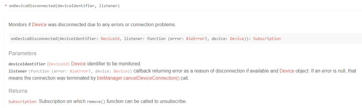 [iOS][0.9.0] Device.onDisconnected() emits nulls · Issue #265 · dotintent/react-native-ble-plx ...
