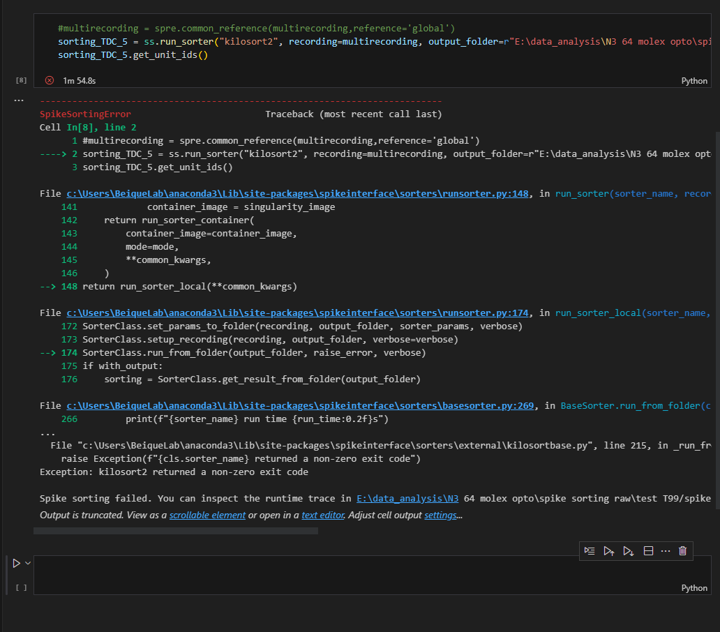 Problems of using new version of spike interface · Issue #1825 · SpikeInterface/spikeinterface ...