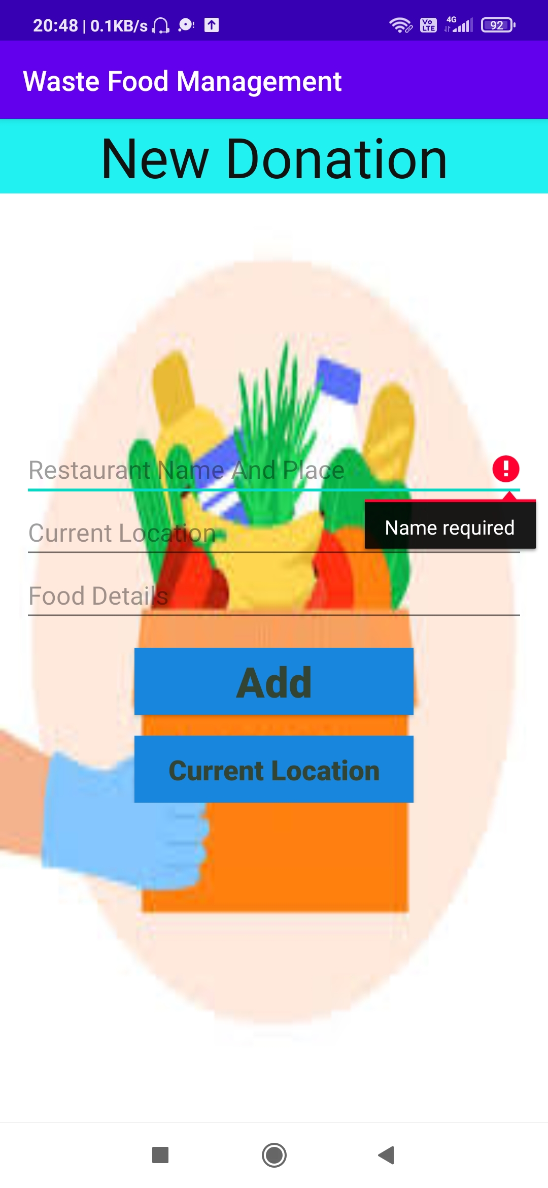 GitHub - Vishal2-gupta/Food-Waste-Management-App: Food Waste Management App