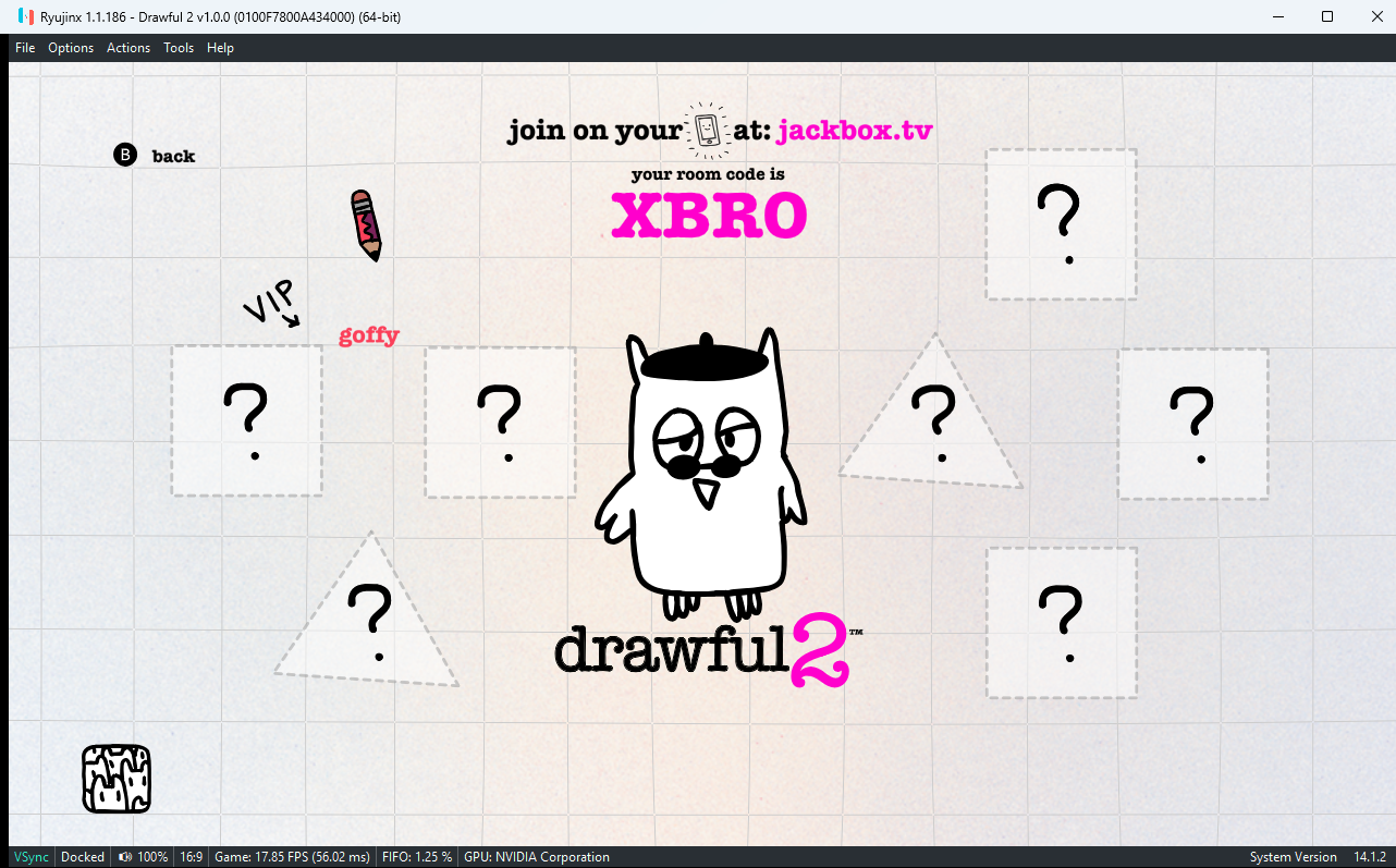 Drawful 2 - 0100F7800A434000 · Issue #873 · Ryujinx/Ryujinx-Games-List ...