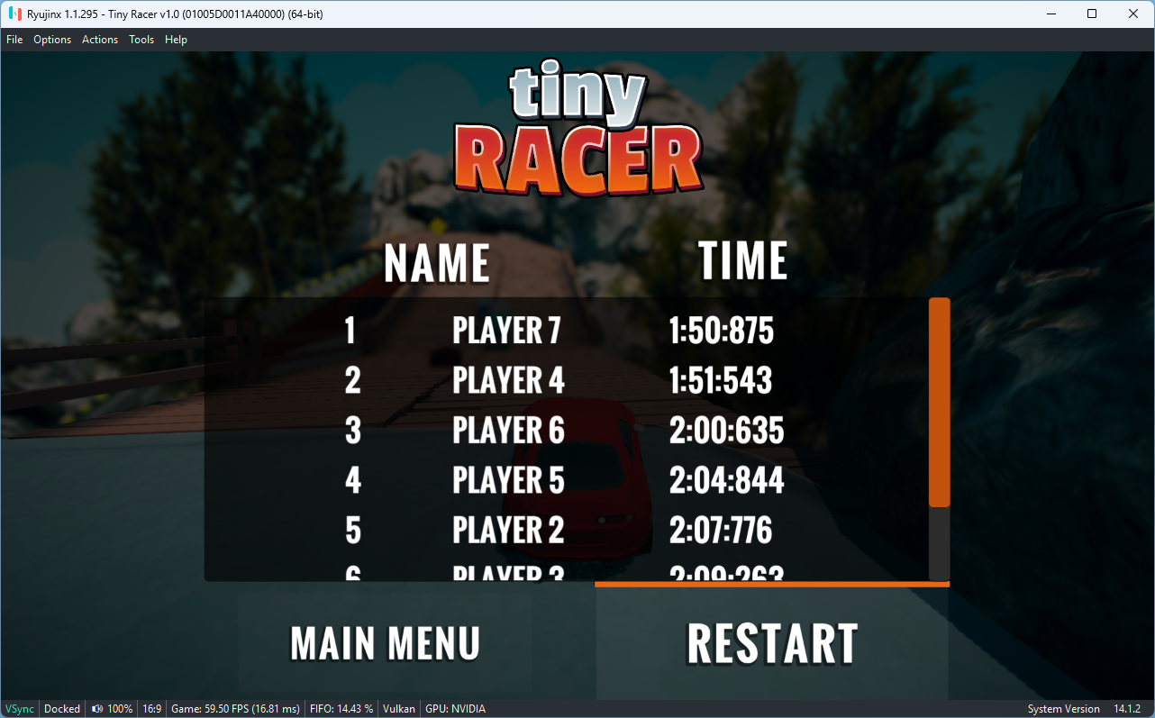 Ryujinx-Games-List Tiny Racer - 01005D0011A40000