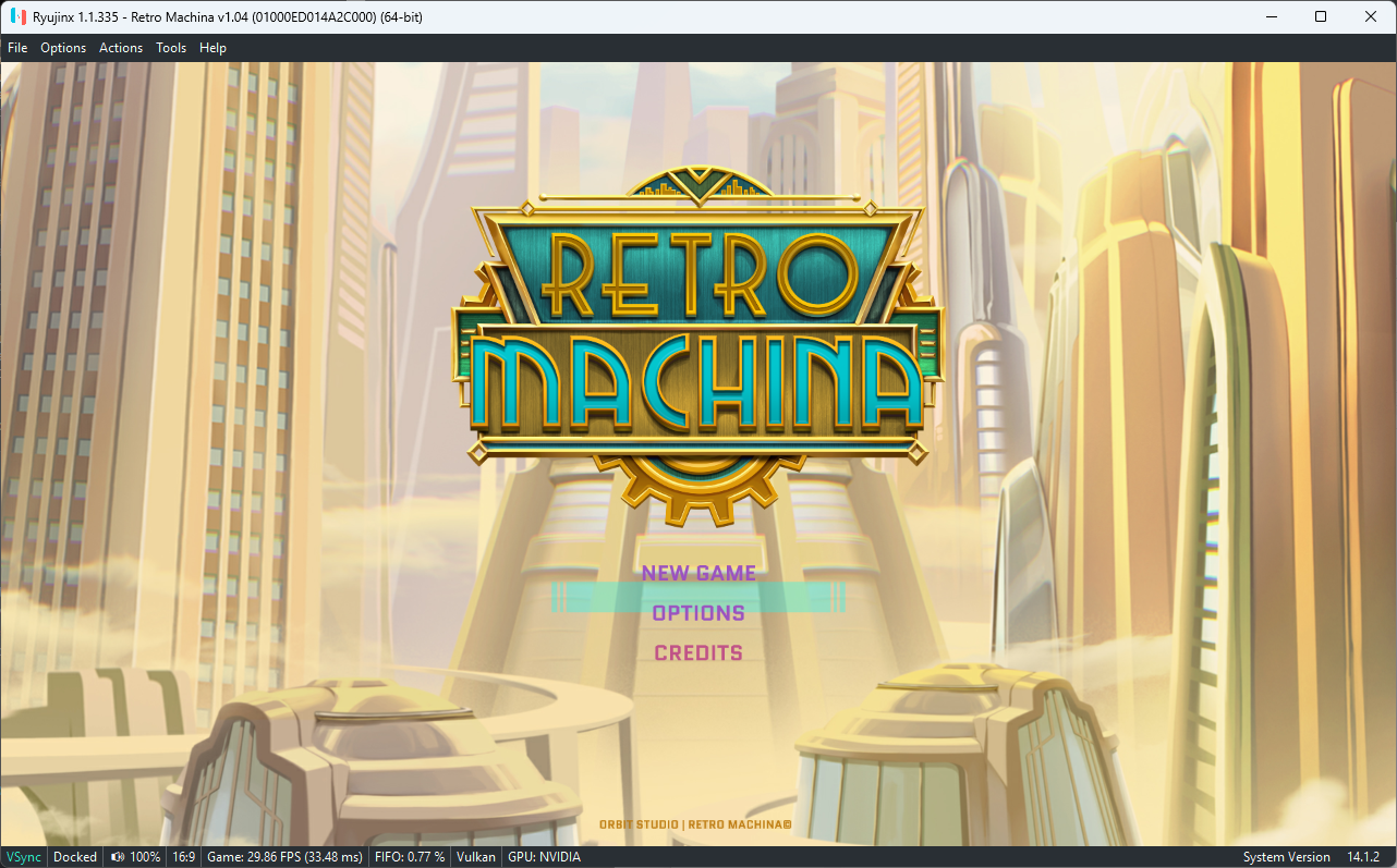 Retro Machina - 01000ED014A2C000 · Issue #4151 · Ryujinx/Ryujinx-Games-List · GitHub