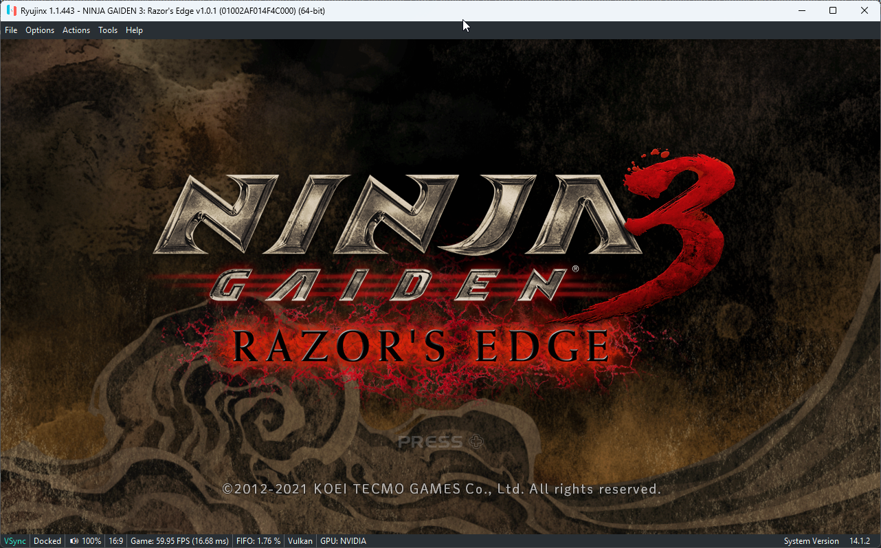 NINJA GAIDEN 3: Razor's Edge - 01002AF014F4C000 · Issue #4141 · Ryujinx/Ryujinx-Games-List · GitHub