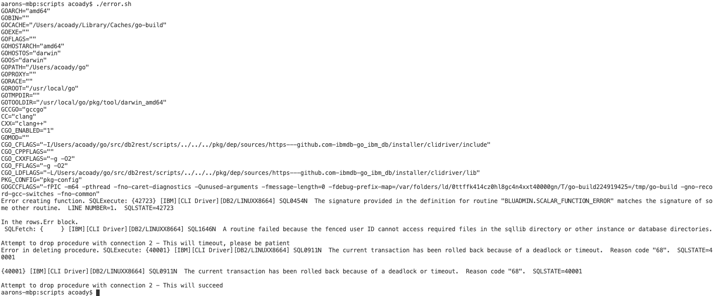 Stored Procedure Becomes Locked With Failed Rows Next Call · Issue 67 · Ibmdb Go Ibm Db · Github