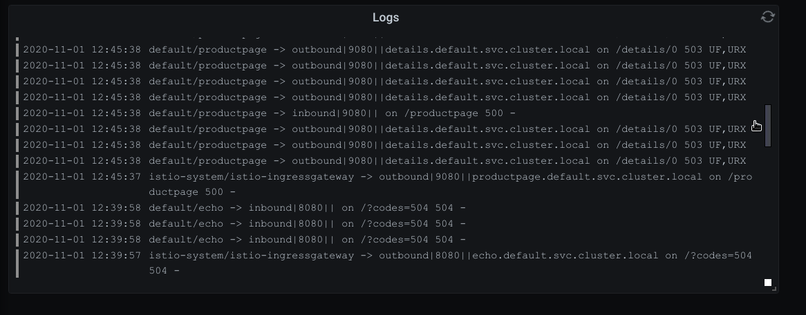 LogsPanel: Scrolling in dashboards does not work, log level is not ...