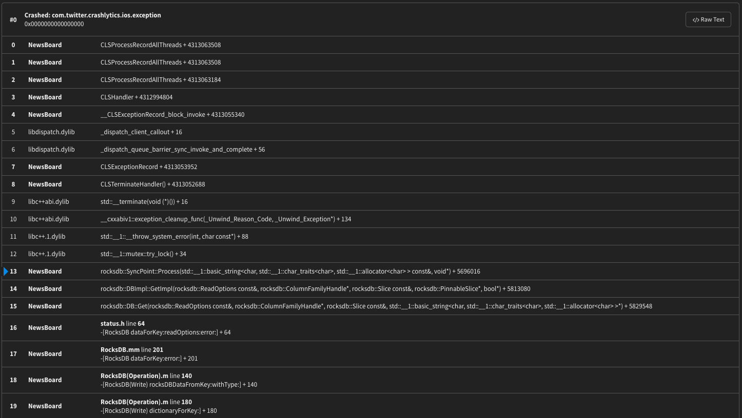 iOS RocksDB Crash · Issue #5591 · facebook/rocksdb · GitHub