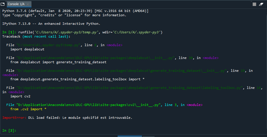Issues with DLL load · Issue #622 · DeepLabCut/DeepLabCut · GitHub
